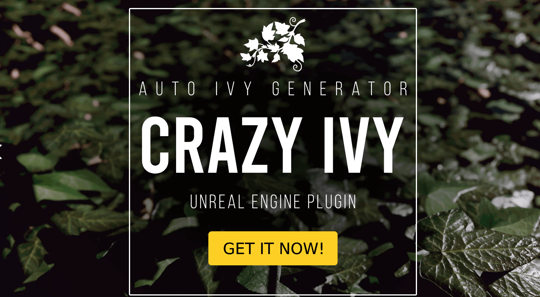 【UE4/5】藤蔓插件-Crazy Ivy – Procedural Ivy & Vine Generator Plug-in – Auto ...