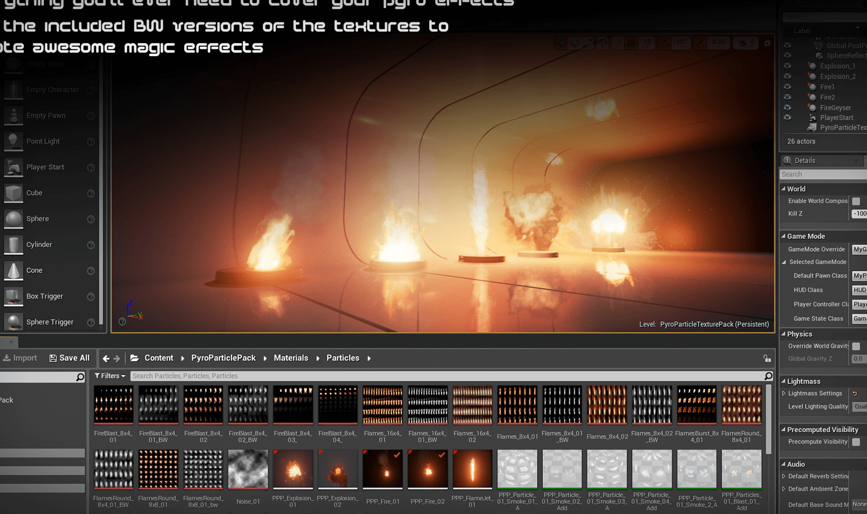 【UE4/5】火焰特效-Pyro Particle Texture Pack v1CGtall-国际最新CG教程_游戏动画专业课程_素材资源 ...